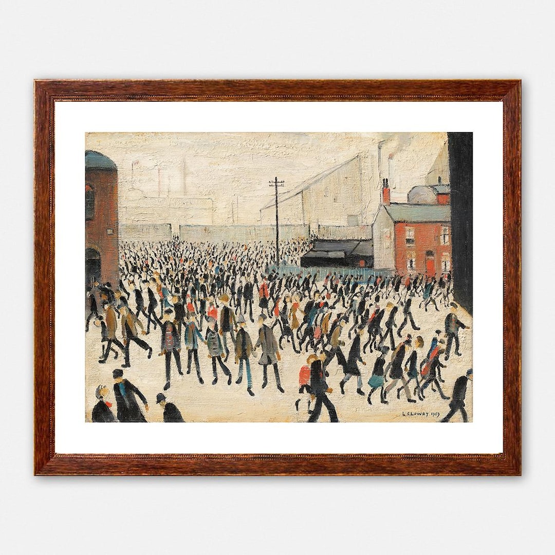 Laurence Stephen Lowry - Coming From the Match, Fine Art Giclee Print ...