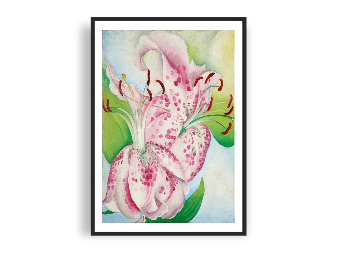 Georgia O'keeffe - Pink Spotted Lilies, Fine Art Giclee Print, Still ...