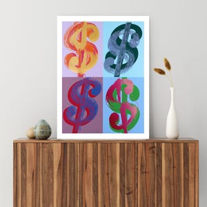 Andy Warhol - Quadrant Dollar Sign, Fine Art Giclee Print, Pop Art ...
