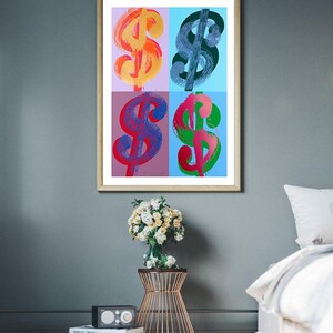 Andy Warhol - Quadrant Dollar Sign, Fine Art Giclee Print, Pop Art ...