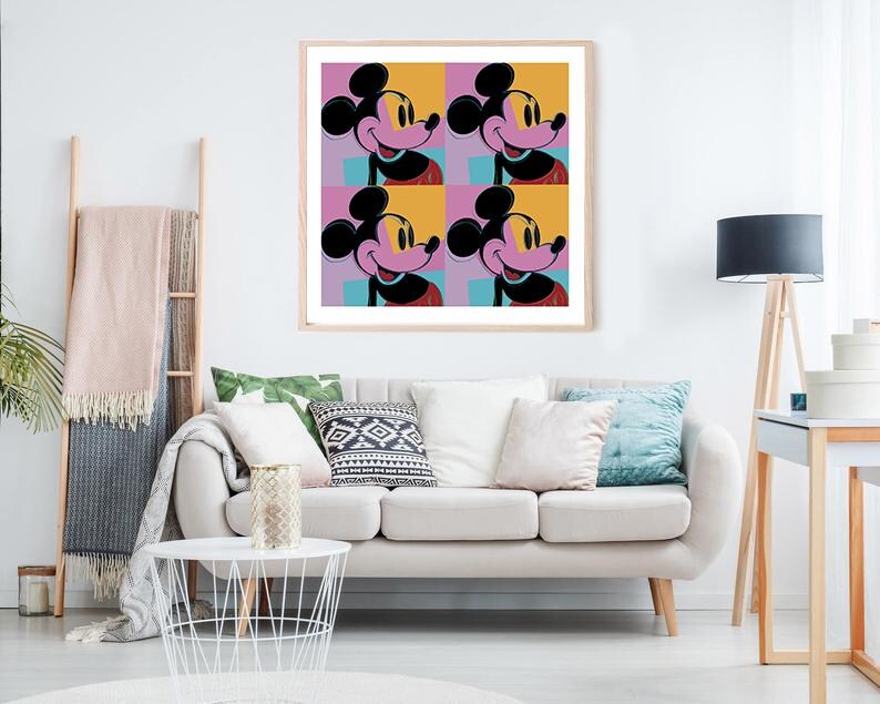 Andy Warhol - Quadrant Mickey Mouse, Kids Room Wall Decor, Fine Art ...