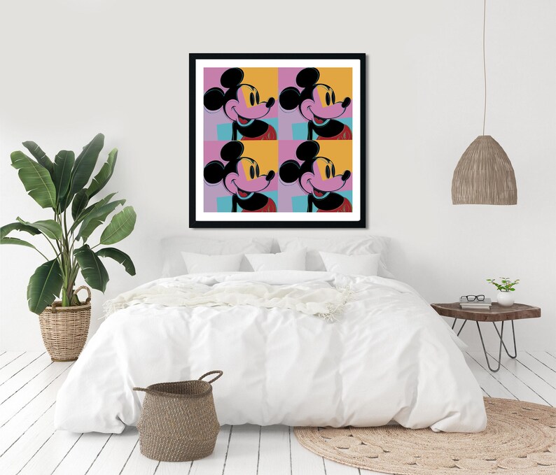 Andy Warhol - Quadrant Mickey Mouse, Kids Room Wall Decor, Fine Art ...