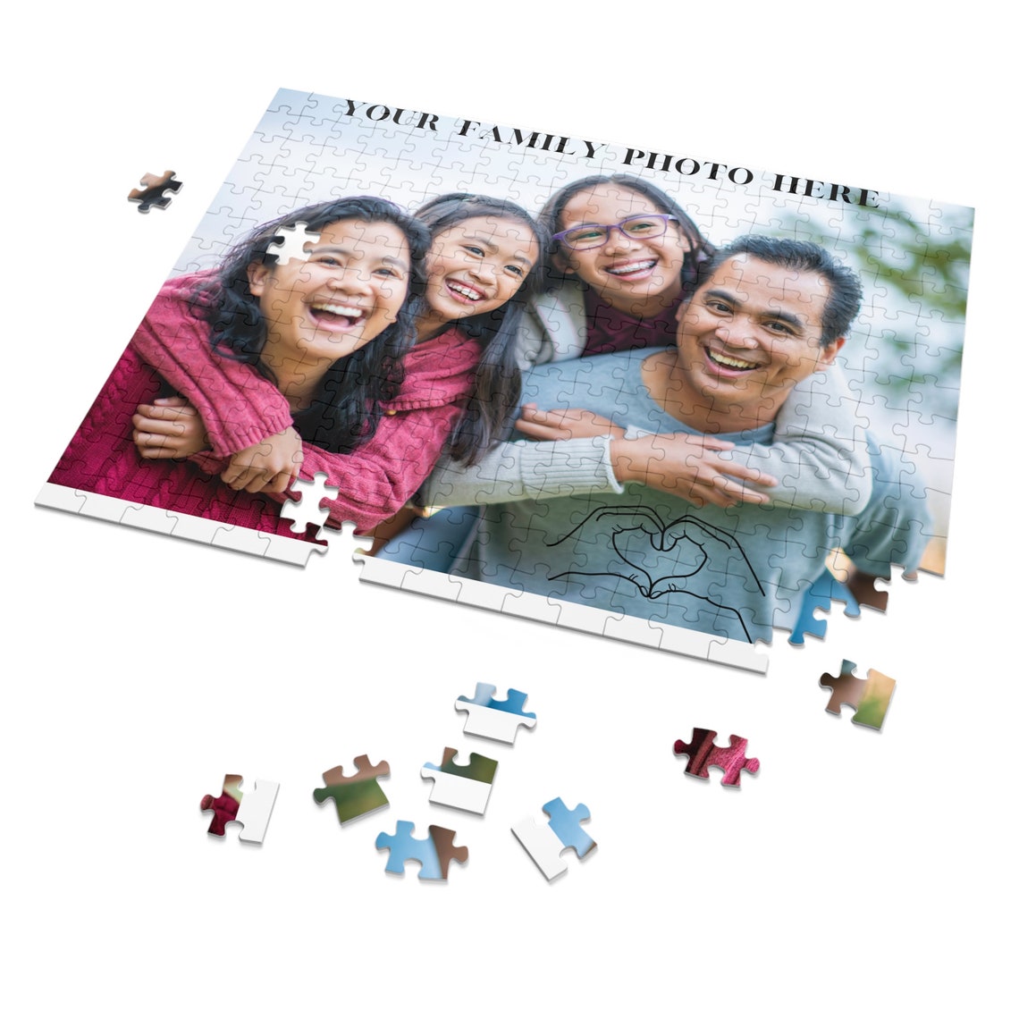 Customized Family Portrait Jigsaw Puzzle Personalized Vacation Photos ...