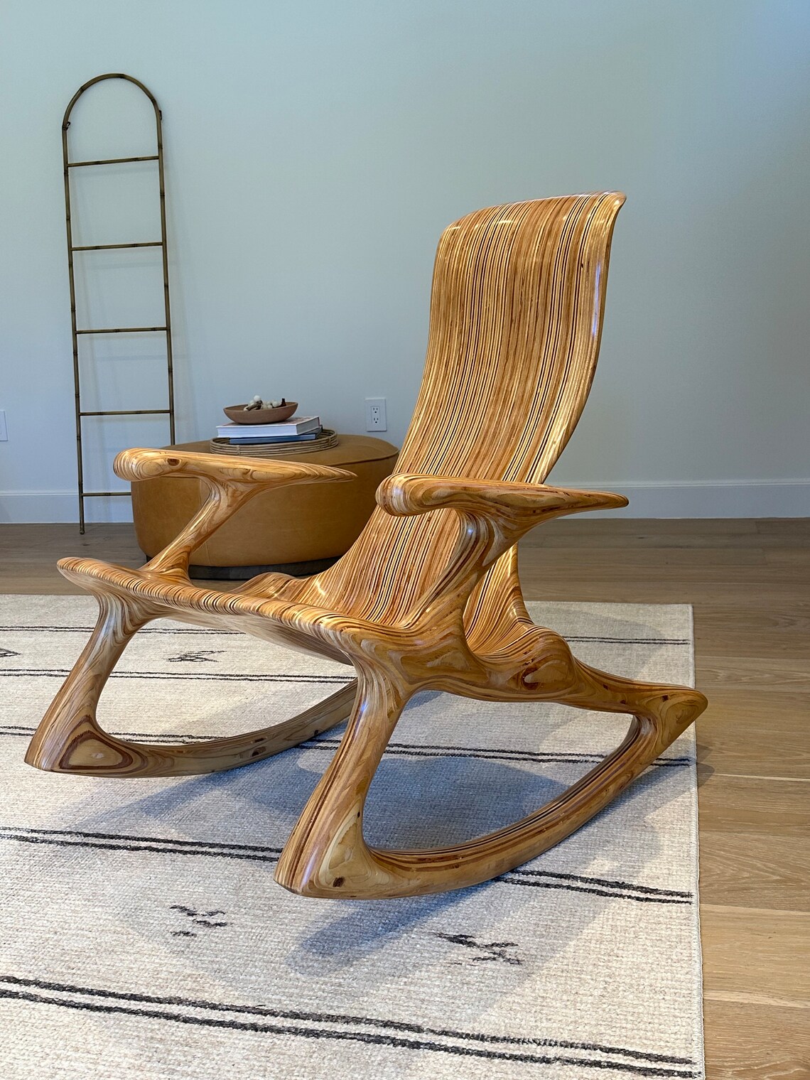 Sculpted Maple Rocking Chair - Etsy