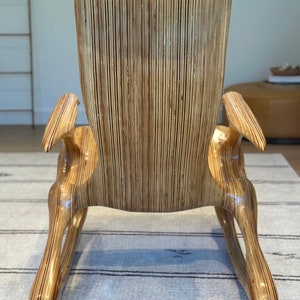 Sculpted Maple Rocking Chair - Etsy