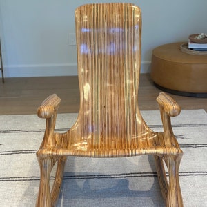 Sculpted Maple Rocking Chair - Etsy