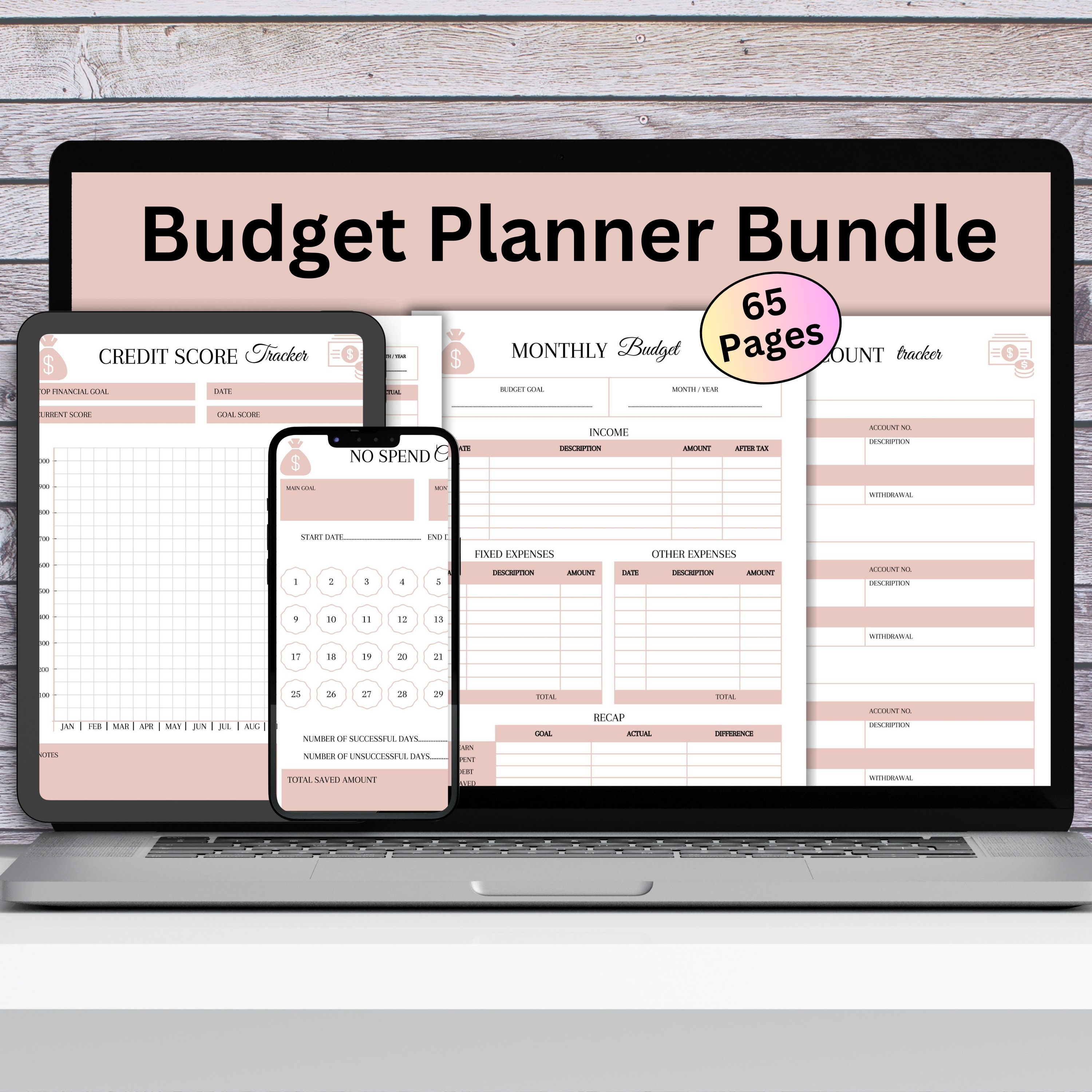 Digital Budget Planner Bundle, Goodnotes Planner, Daily Monthly ...
