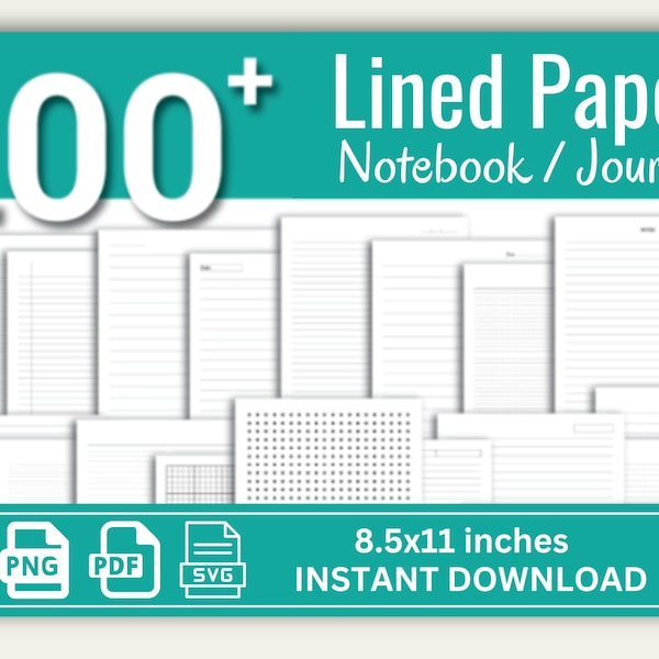 College Ruled Notebook - Etsy