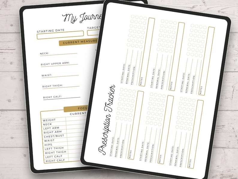 Digital Health Fitness Planner, Weight Loss Tracker, Workout Journal ...
