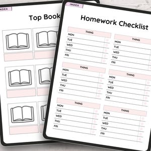 60 Pages Digital Homeschool Planner, Kids Teachers Planner, Academic ...