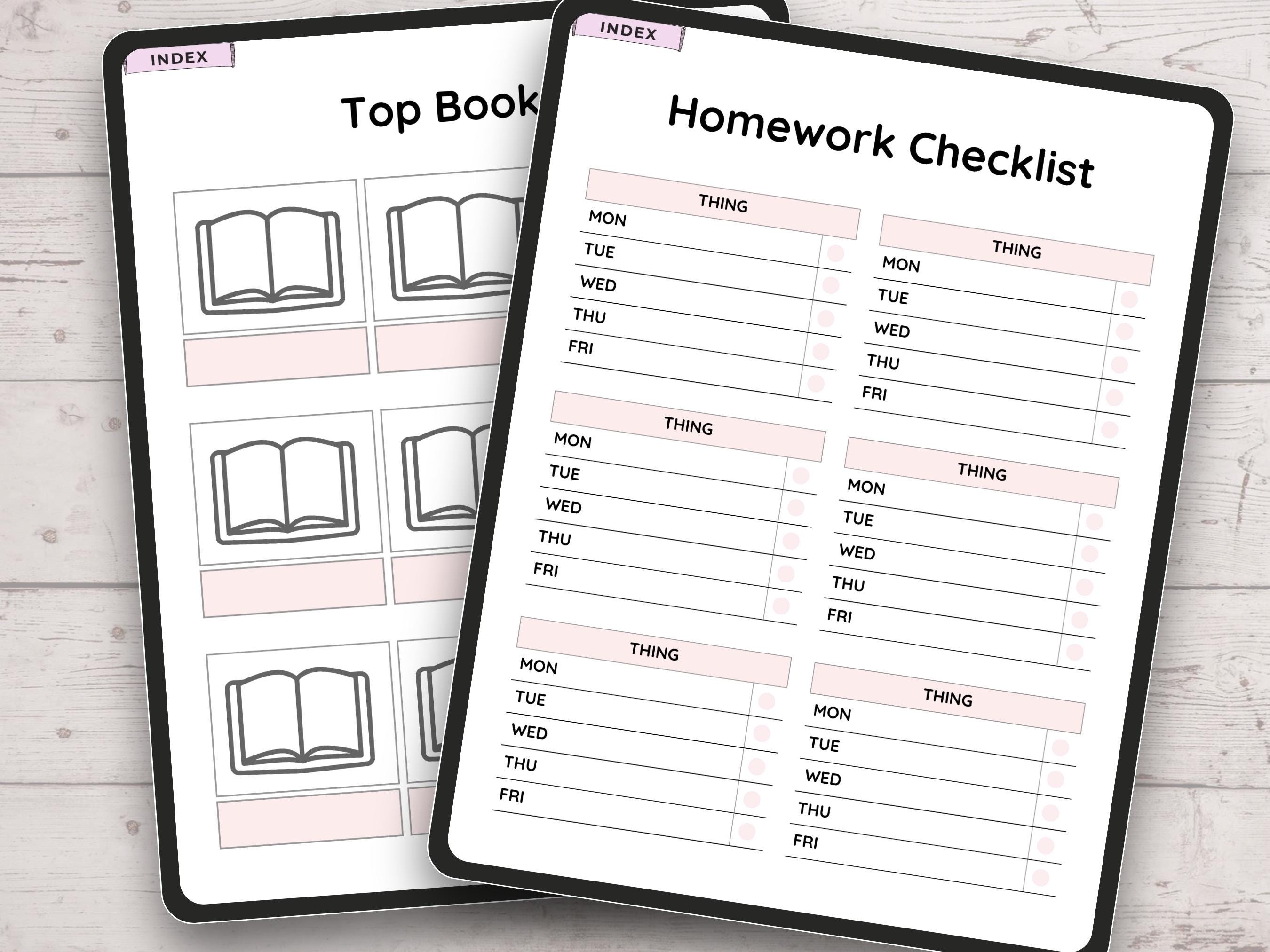 60 Pages Digital Homeschool Planner, Kids Teachers Planner, Academic ...