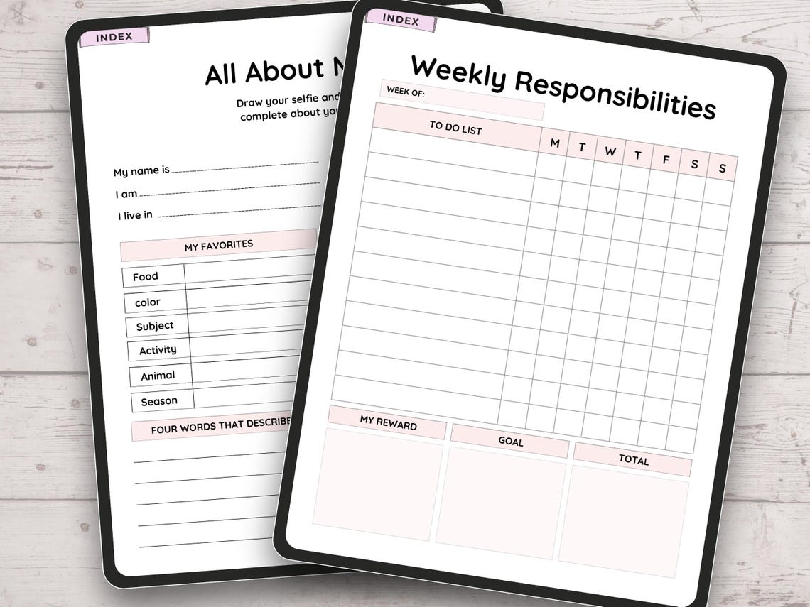 60 Pages Digital Homeschool Planner, Kids Teachers Planner, Academic ...