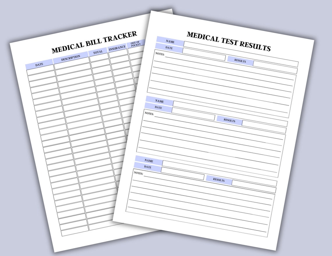 Printable 2024 Medical Planner, Healthcare Journal, Family Health ...