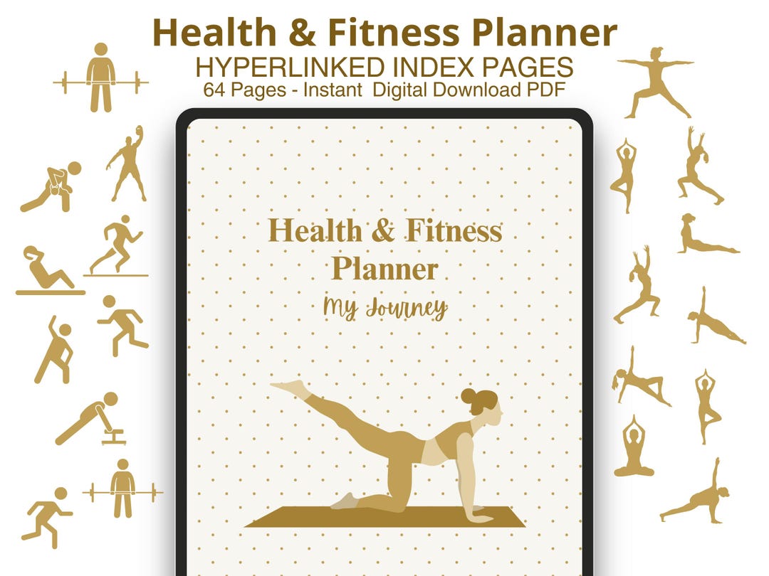 Digital Health Fitness Planner, Weight Loss Tracker, Workout Journal ...