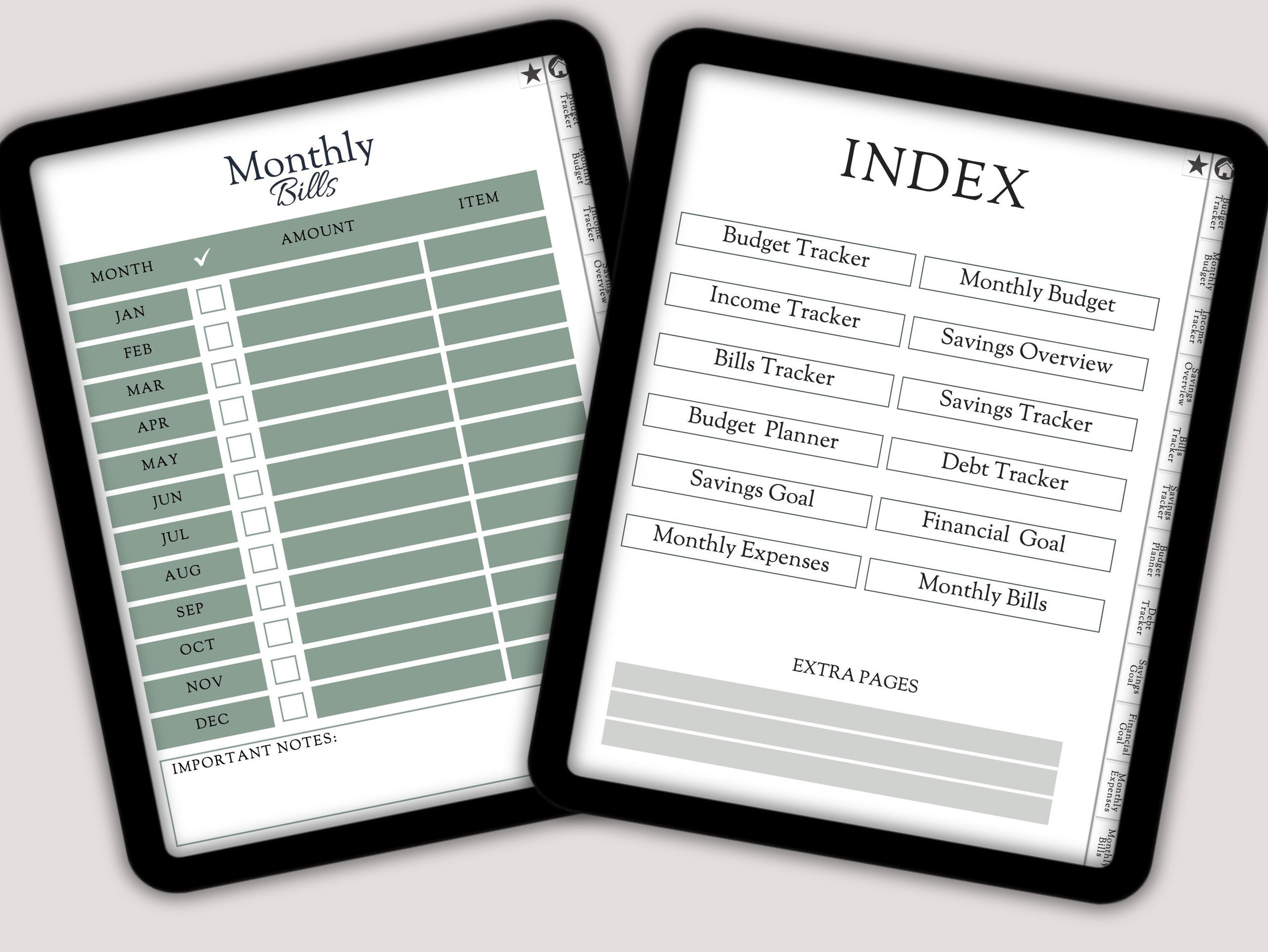Digital Budget Planner, Budget Tracker, Goodnotes Planner, iPad Digital ...
