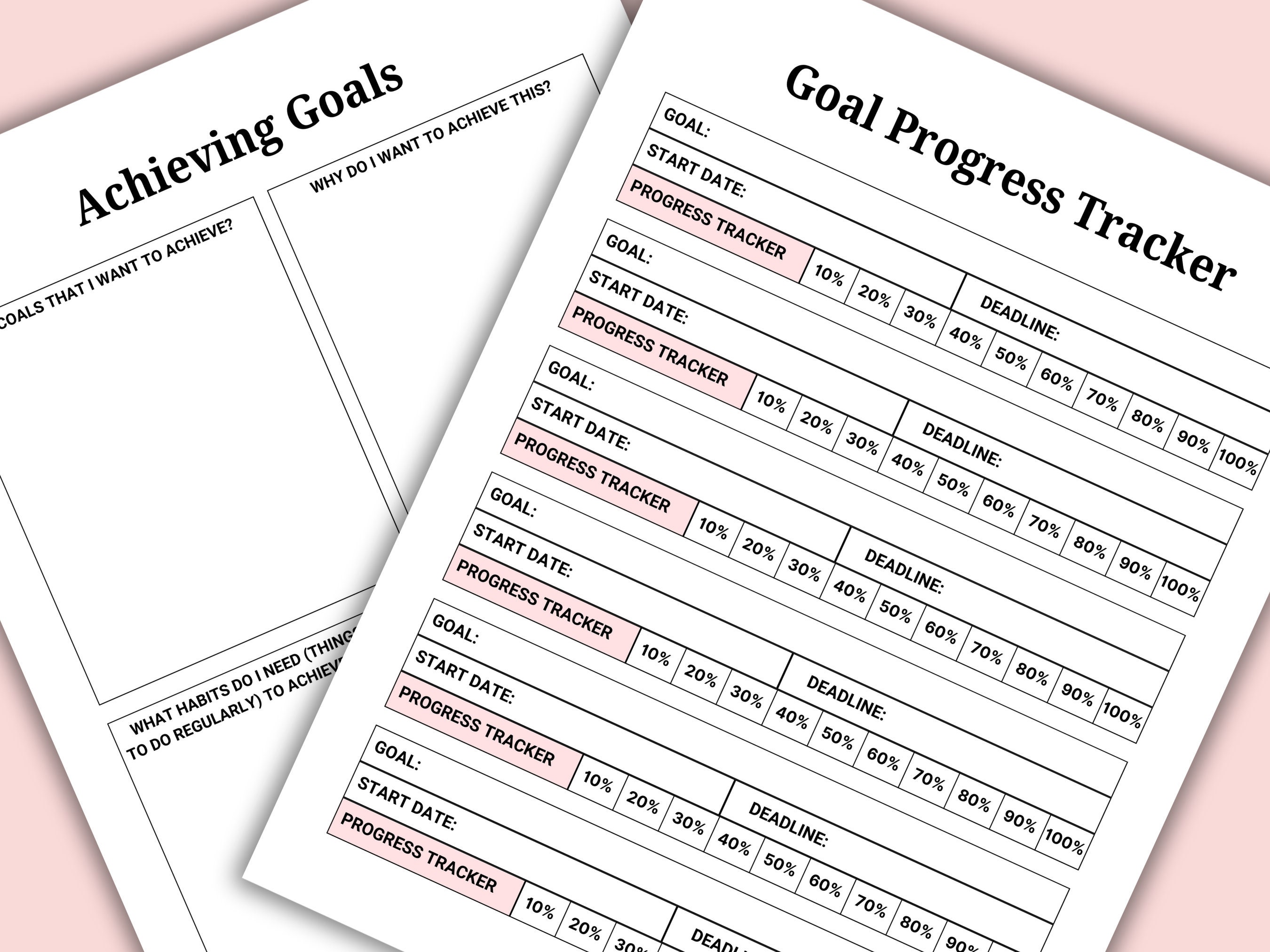 Printable 2024 Goal Planner Bundle, Goal Setting Template, Main Goals ...