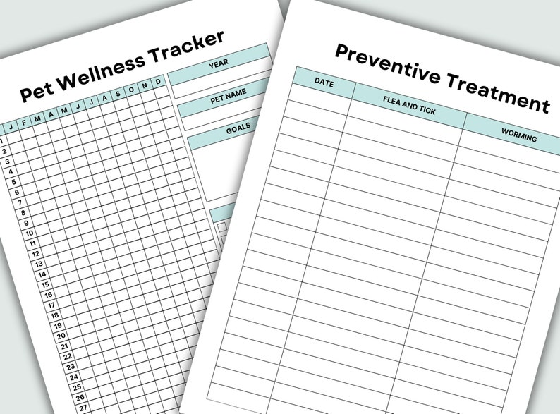 Printable Pet Planner Bundle, Pet Care Organizer, Pet Health Record ...