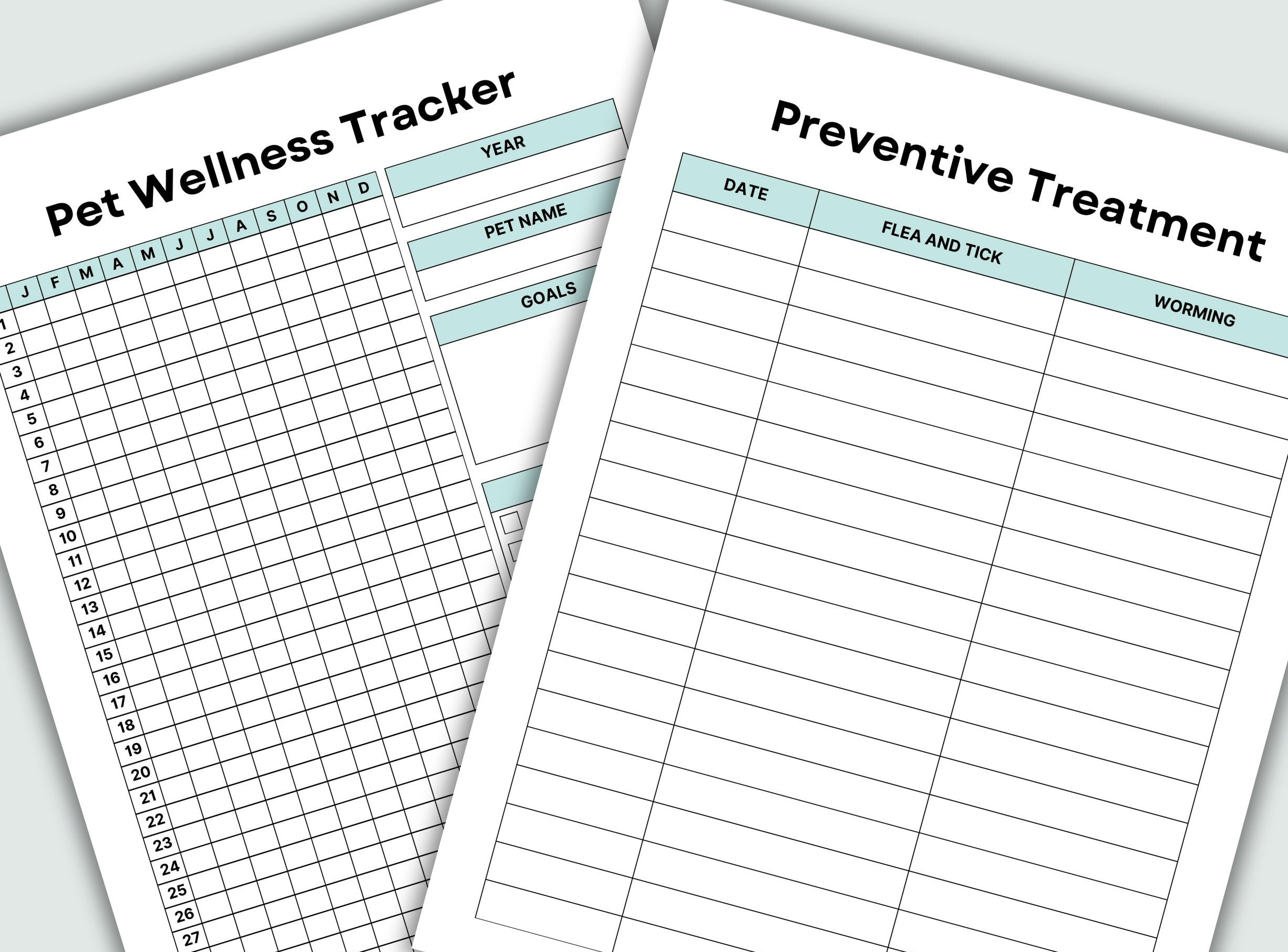 Printable Pet Planner Bundle, Pet Care Organizer, Pet Health Record ...