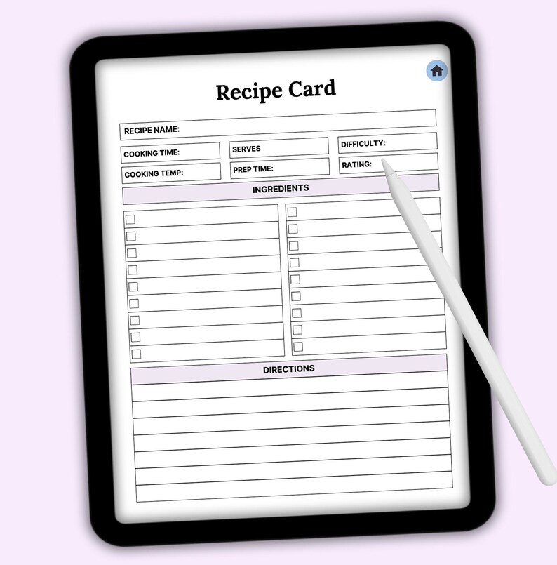 Digital Meal Planner, Hyperlinked Planner, Goodnotes Recipes ...