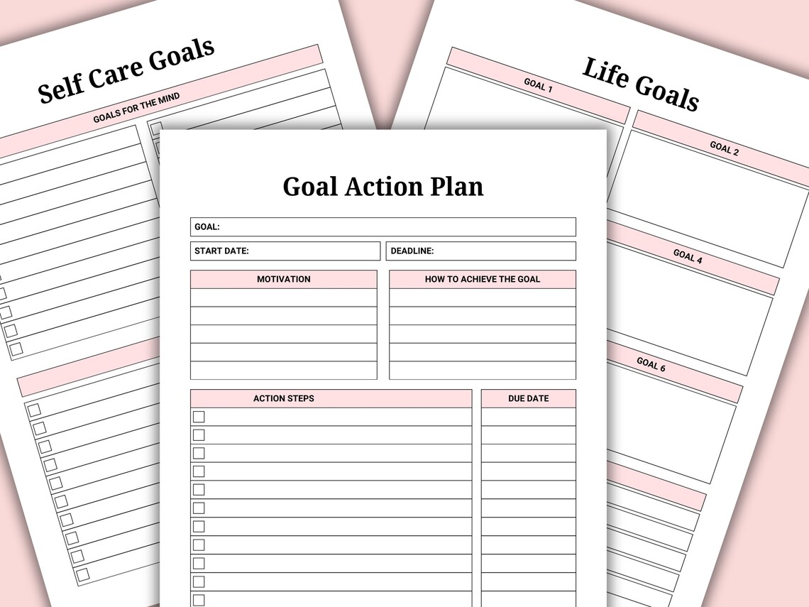 Printable 2024 Goal Planner Bundle, Goal Setting Template, Main Goals ...