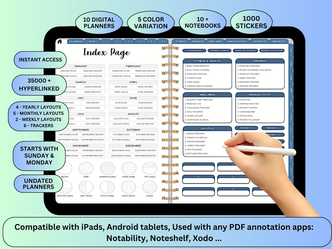 Ultimate Digital Planner Bundle, Goodnotes Planner, Ipad, Android ...