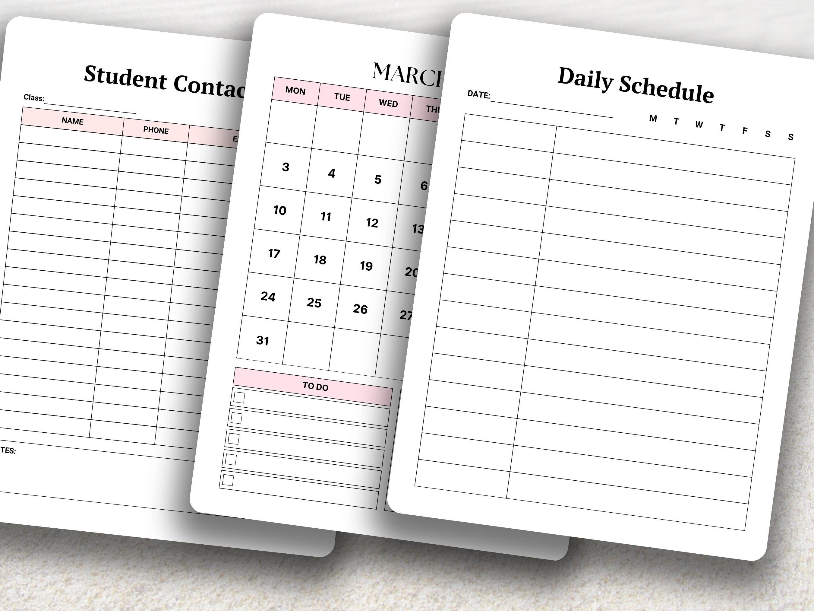 2024-2025 Student Planner, 89 Pages Printable Planner, Academic Student ...