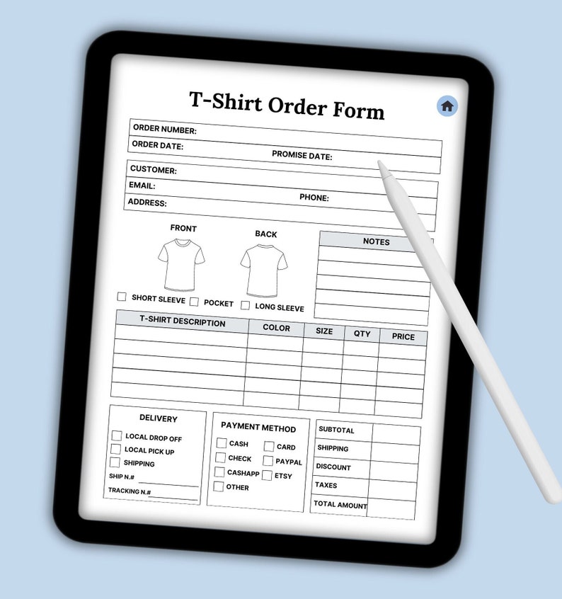 Digital T-shirt Business Planner Bundle, Bookkeeping T Shirt Tracker ...