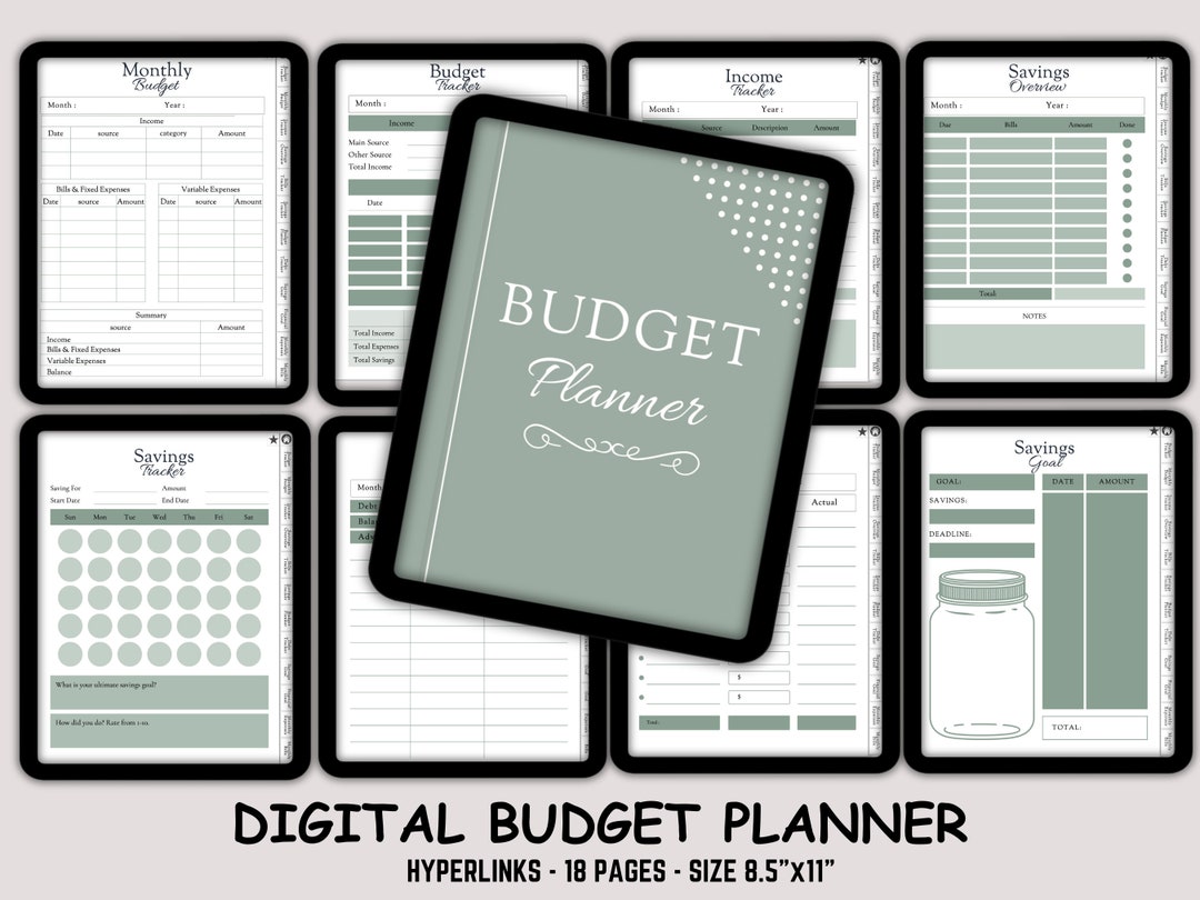 Digital Budget Planner, Budget Tracker, Goodnotes Planner, iPad Digital ...