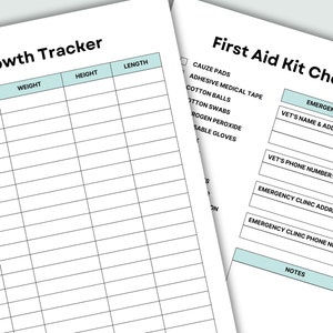 Printable Pet Planner Bundle, Pet Care Organizer, Pet Health Record ...