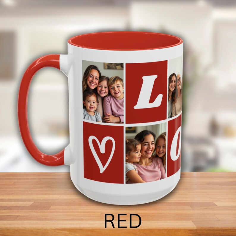 CUSTOM Photo Collage Mug Personalized Picture Mothers Day Gift Grandma ...