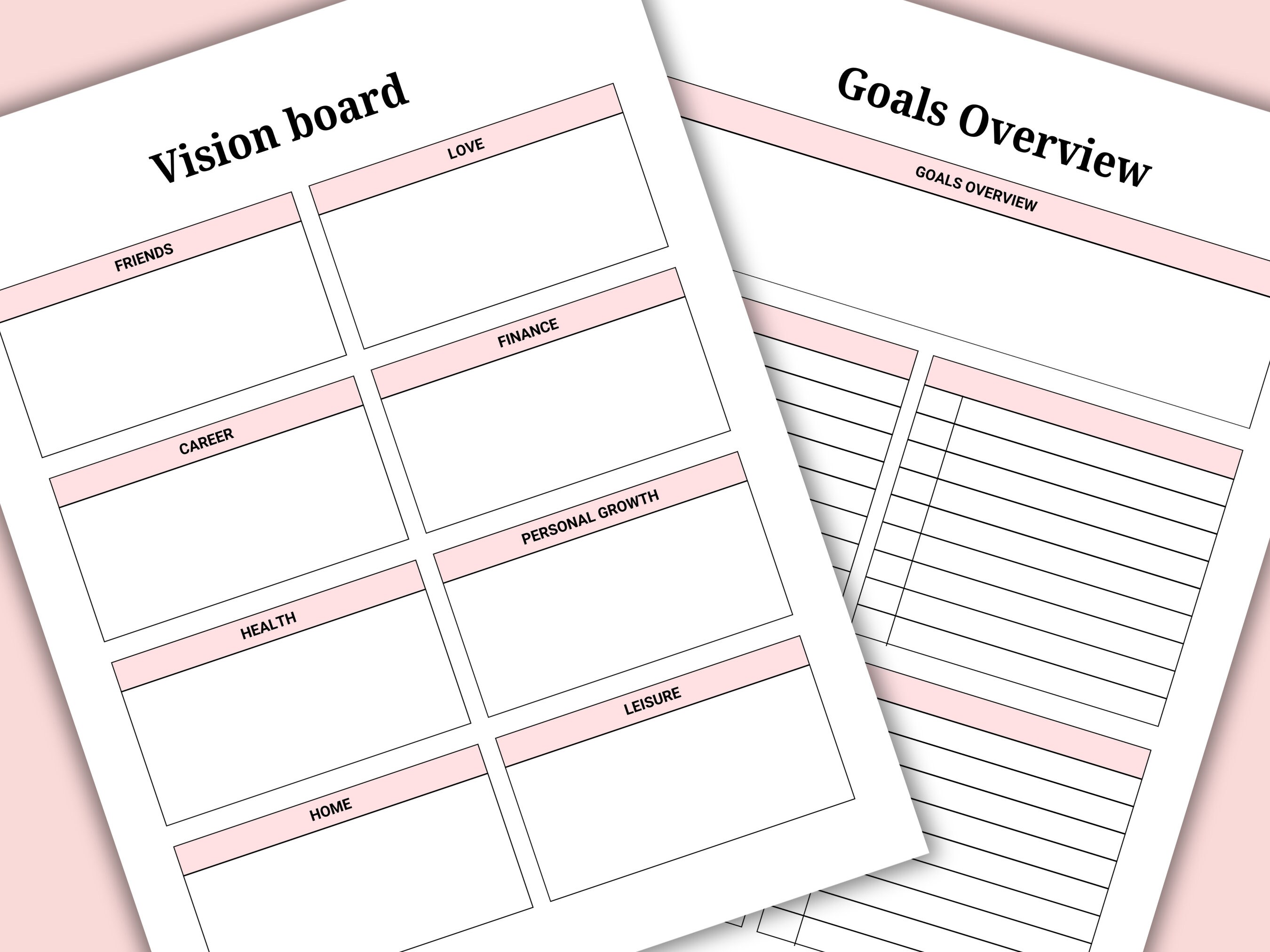 Printable 2024 Goal Planner Bundle, Goal Setting Template, Main Goals ...