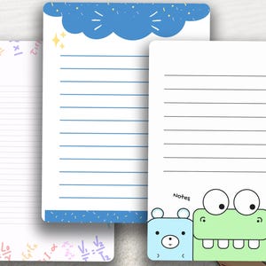 50 Kids Notebook Paper Templates Bundle, Printable Writing Paper ...