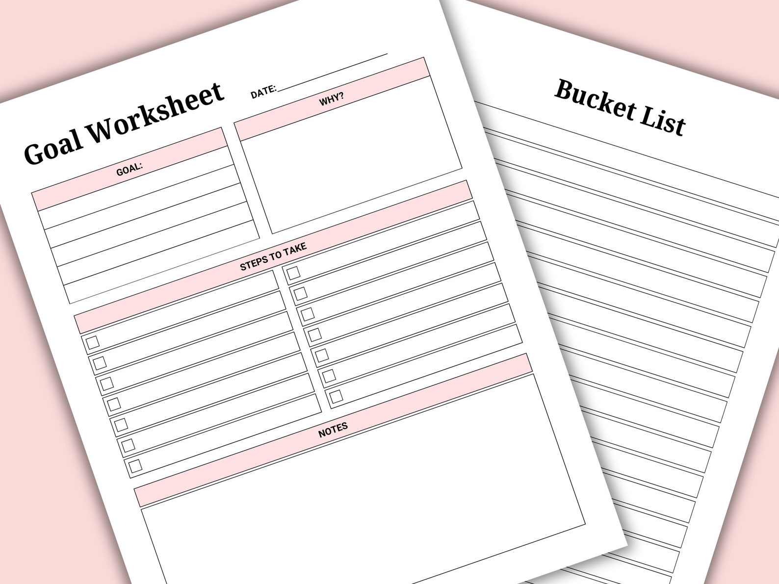 Printable 2024 Goal Planner Bundle, Goal Setting Template, Main Goals ...