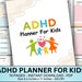 70 Pages Kids ADHD Planner, Printable Children Journal, Mental Health ...