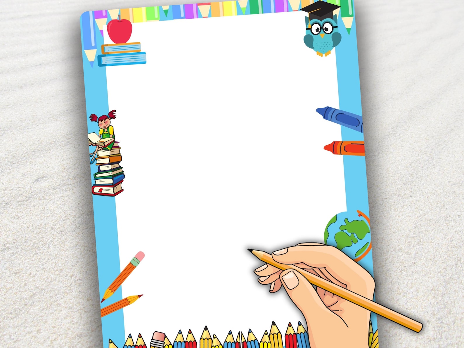 50 Kids Notebook Paper Templates Bundle, Printable Writing Paper ...