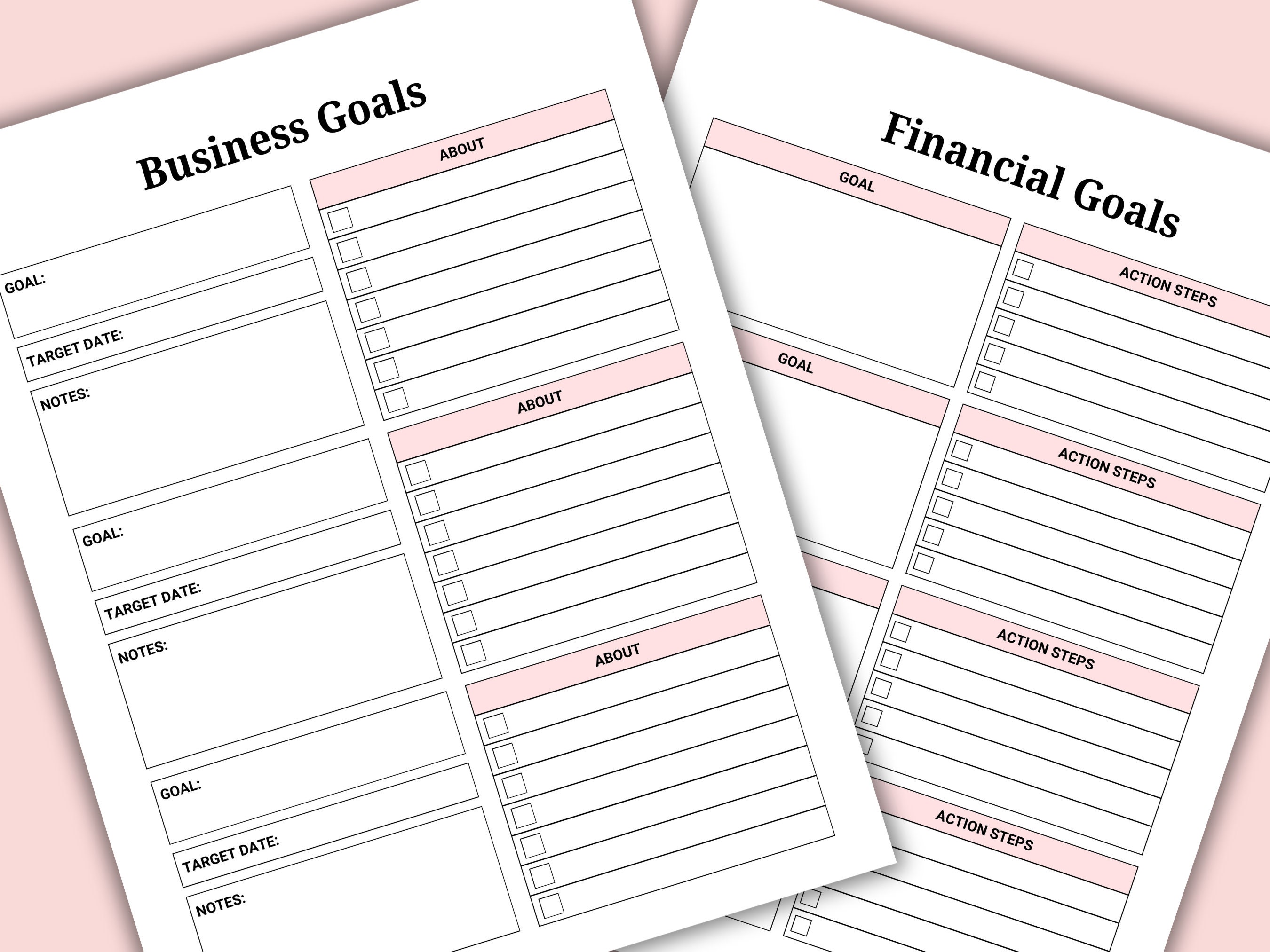 Printable 2024 Goal Planner Bundle, Goal Setting Template, Main Goals ...