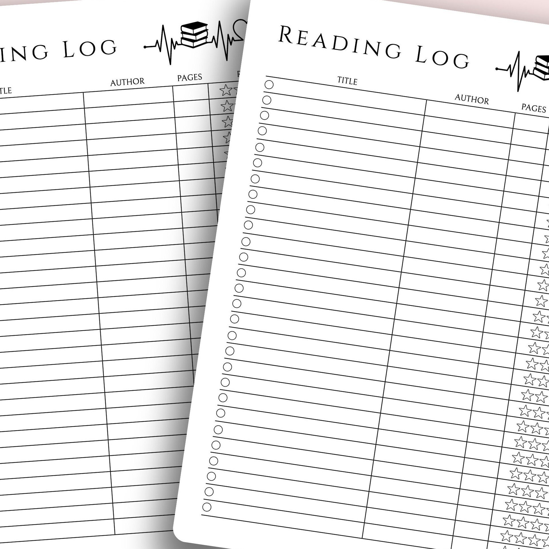 Reading Log Printable, Books Tracker, Book Log, Reading Challenge, Book ...