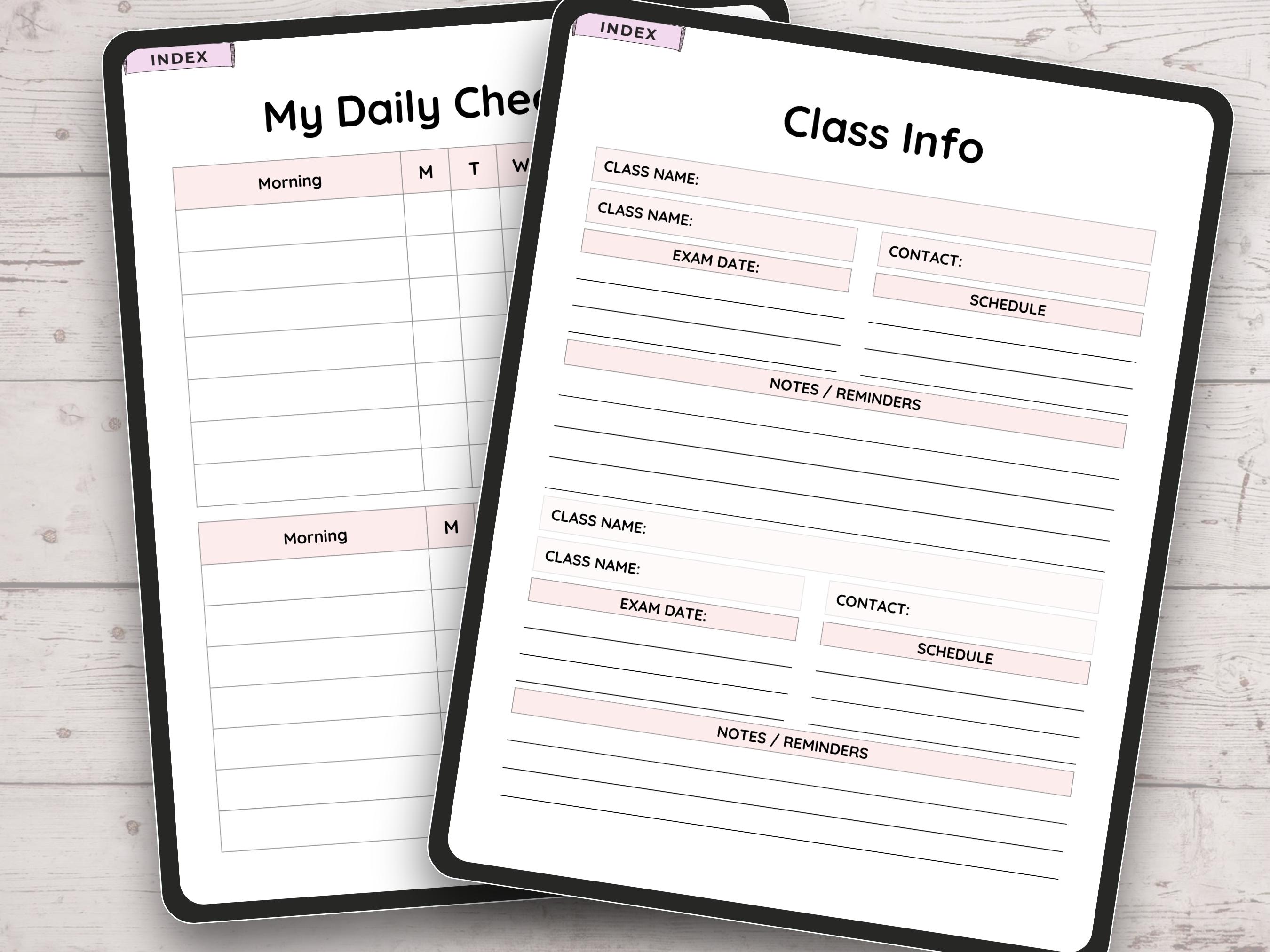 60 Pages Digital Homeschool Planner, Kids Teachers Planner, Academic ...