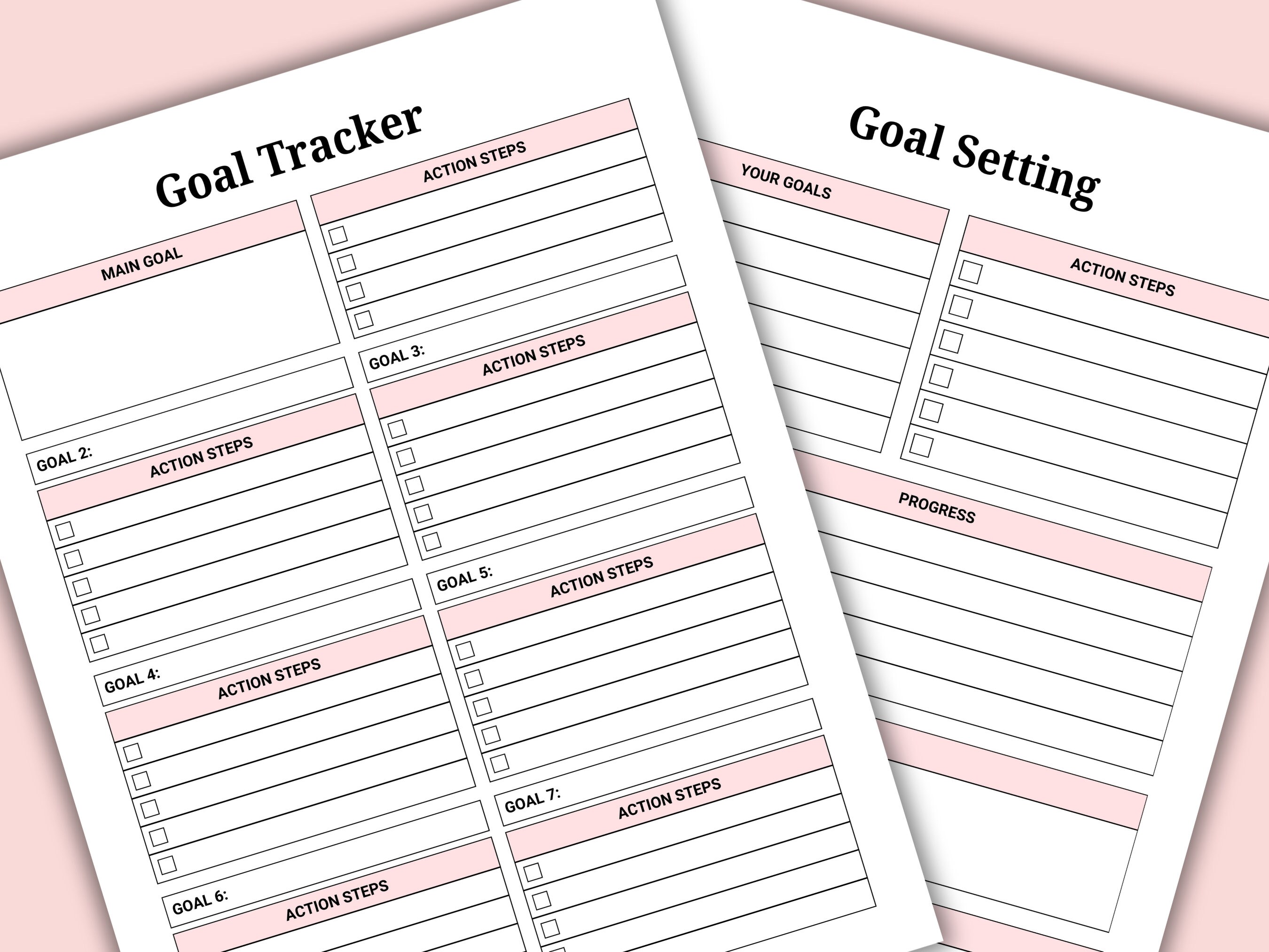Printable 2024 Goal Planner Bundle, Goal Setting Template, Main Goals ...