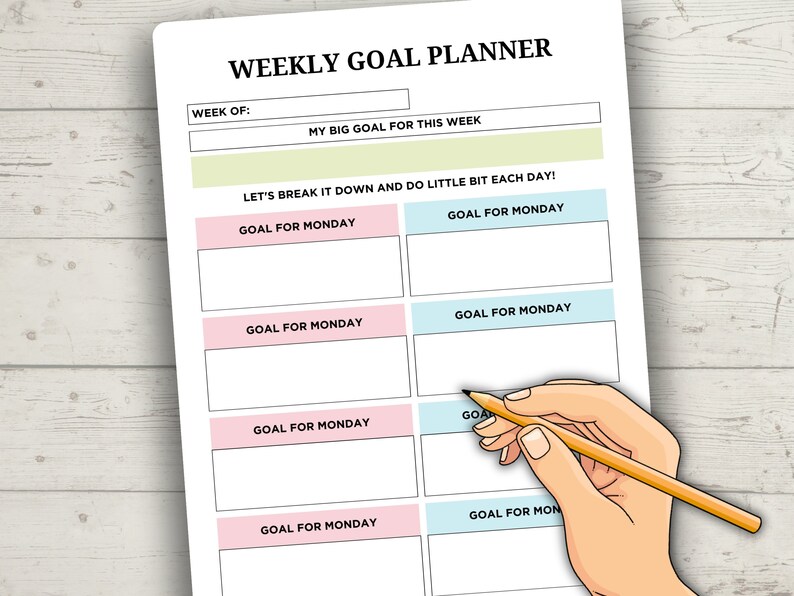 70 Pages Kids ADHD Planner, Printable Children Journal, Mental Health ...