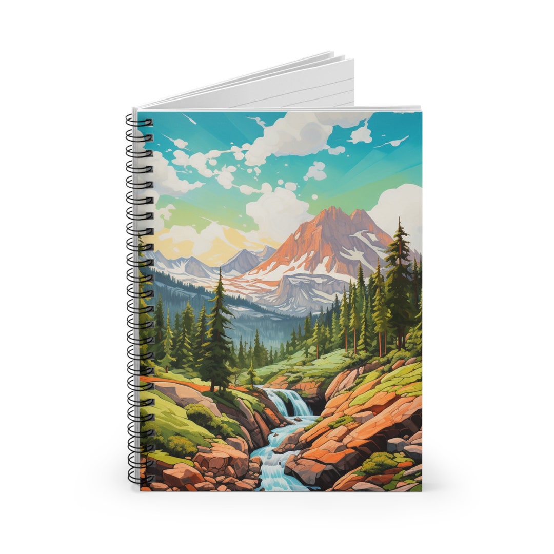 Mountain Journal, Forest Spiral Notebook, Mountain Notebook, Dream ...