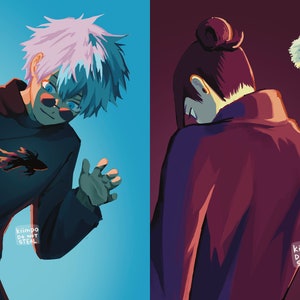 JJK | Gojo/geto Beta Fish Set Print - Etsy