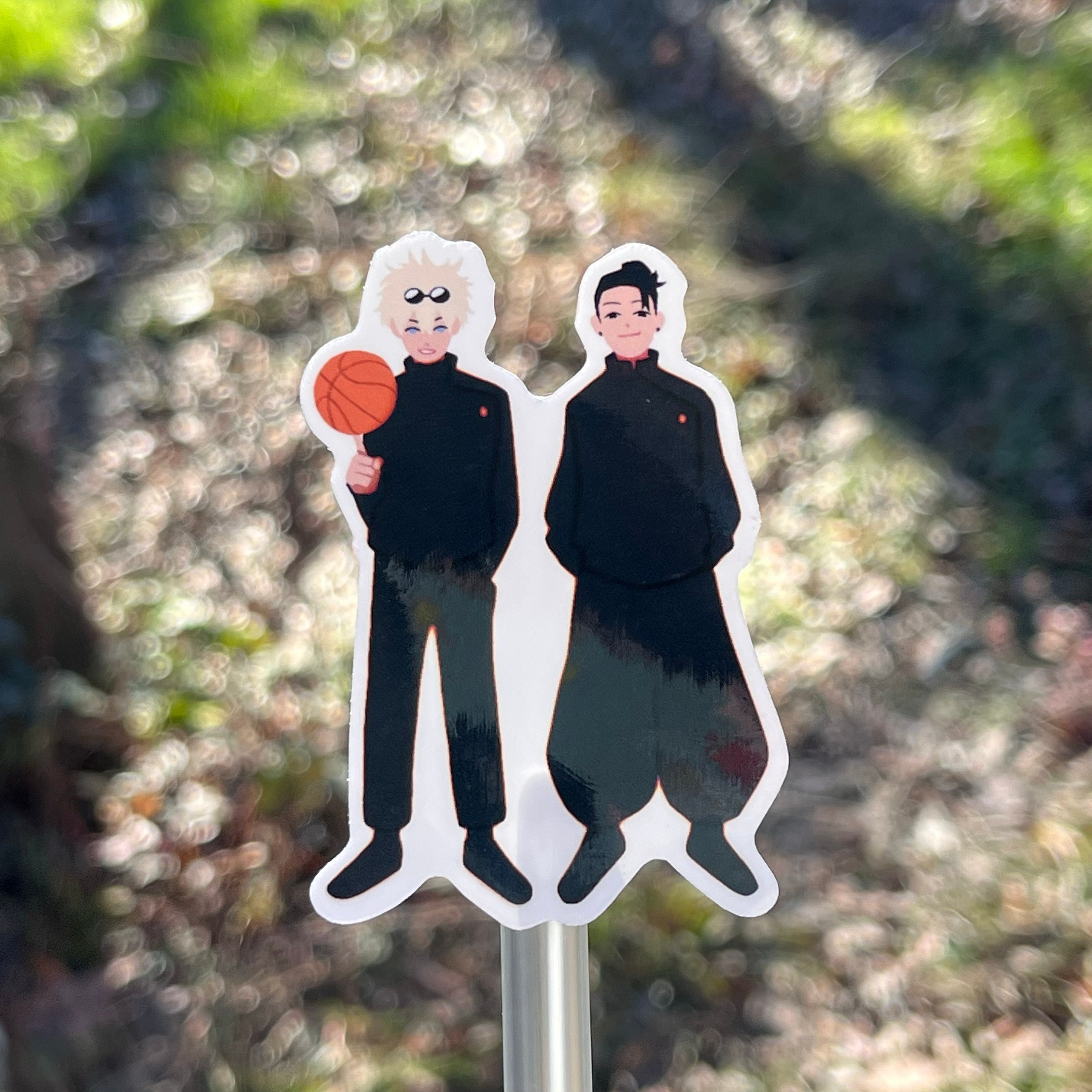 Gojo and Geto Basketball Sticker - Etsy