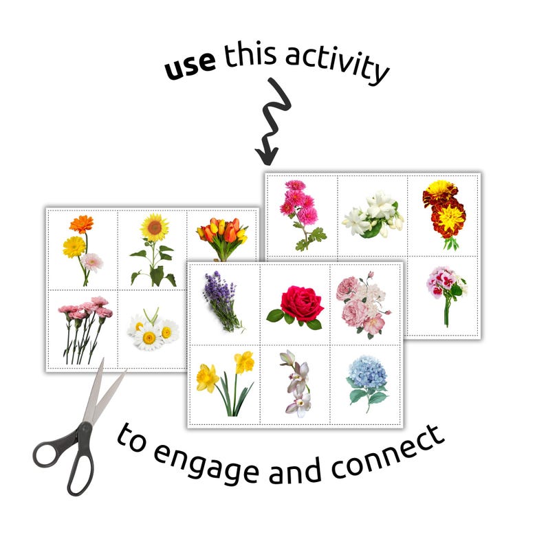 Flowers Picture Matching Game: Dementia Activity (PDF Download) - Etsy