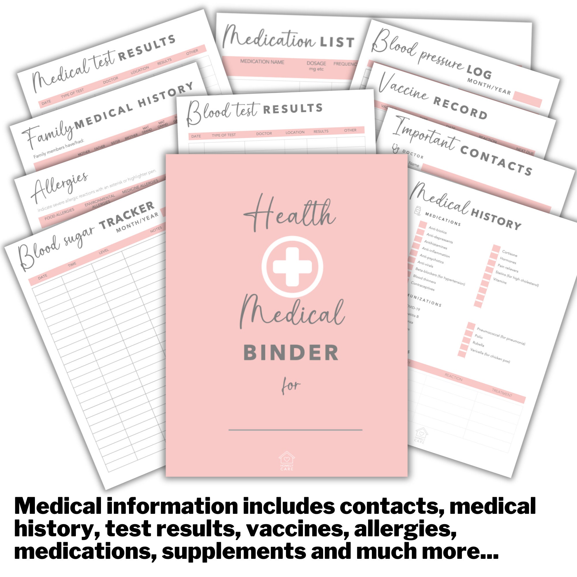 Medical Binder Printable, Chronic Illness Medical Binder, Medical ...