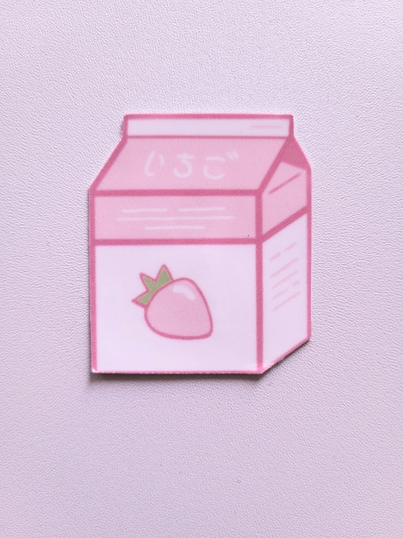 Vinyl Strawberry Milk Sticker for Waterbottles or Computers - Etsy