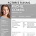 Professional Actor Resume Template Canva | Editable CV for Actors ...
