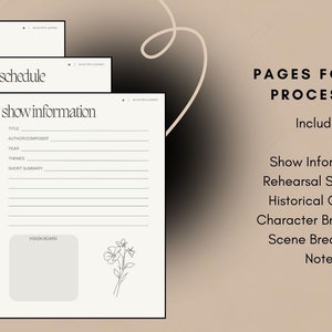 Printable Actor's Toolkit: Scene & Character Breakdowns, Schedule ...