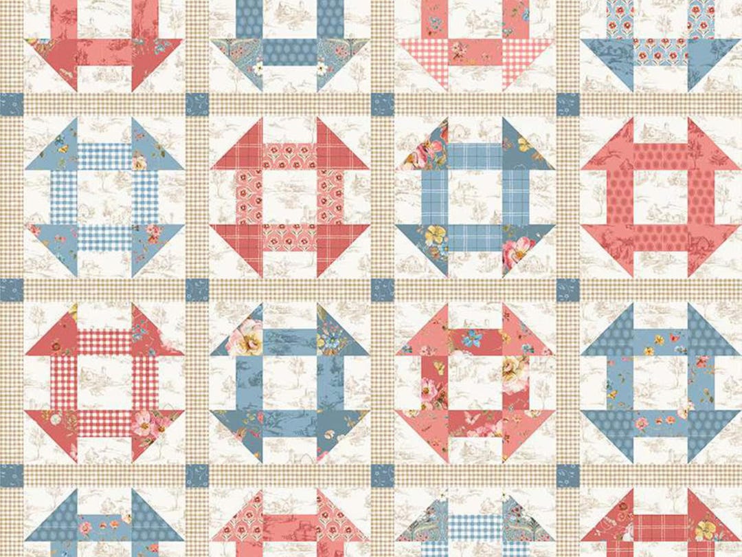 Countryside Churn Dash Cheater Print Multi C15071- Riley Blake Designs ...