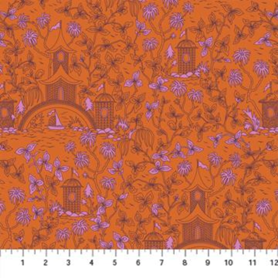 Kindred Sketches- 90530-56- Figo Fabrics- Oriental Print- Quilting ...